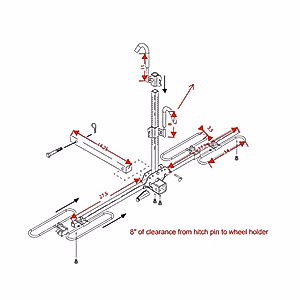 Swagman Bicycle Carrier TRAVELER XC2 RV Approved Hitch Mount Bike Rack , Black