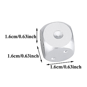 Precision Aluminum Alloy Dice Solid Metal Dice Set Table Game Dice Poker Games Dices Set with Case 5pcs (Silver-Rectangle Box)