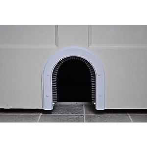 CATHOLE Plastic Cat Door ECO Model - Original Interior Cat Door, Installs Easily, Removable Grooming Brush