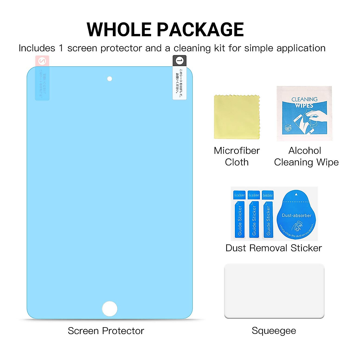 MoKo PET Screen Protector Fit iPad Mini 5/iPad Mini 4 Matte Screen Protector, [Paper Felt Film Writing] Anti-Glare PET Clear Film for iPad Mini 4/5 7.9" 2015/2019 Tablet - Matte