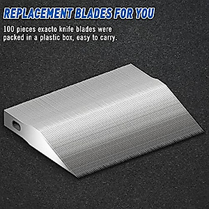 DIYSELF 100 PCS Exacto Knife Blades, SK5 Carbon Steel #11 Exacto Blades Refill Craft Art Knife Replacement Blades with Storage Case for Craft, Hobby, Scrapbooking, Stencil