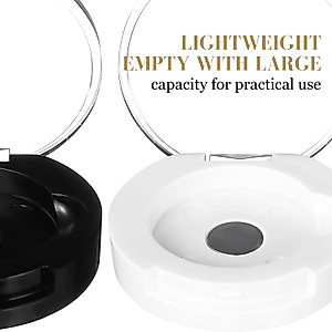 Lurrose Single Empty Magnetic Eyeshadow Case Empty Eyeshadow Palette Box Empty Magnetic Cosmetics Makeup Powder Sample Container 4Pcs 26mm