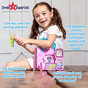 Dress-Up-America Toddler Purse - Pretend Play Purse for Kids - Little Girls Pretend Play Toys | Ages 1, 2, 3 Years Old - My First Purse for Birthdays | Gifts | Party | Christmas