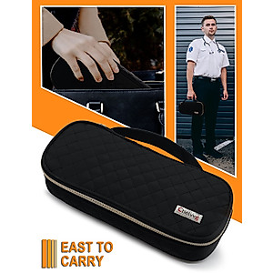 CHELVVG Protective Stethoscope Case, Stethoscope Carrying Bag Travel Case fits for 3M Littmann, Omron, ADC, MDF Stethoscopes with Extra Room for Nurse Accessories, Black