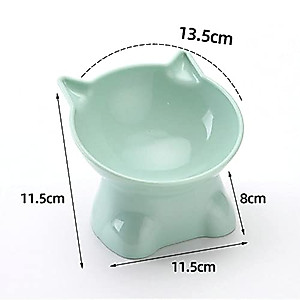 Pet Bowl Large Capacity Oblique Mouth Cute Cat Shape Cat Dog Food Dispenser Pet Feeder Pet Supplies Pet Bowl