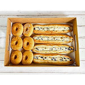 15-Pack 13" X 9" X 3" Brown Blyss Cookie Crate,Sturdy Cookie Serving Tray Great for Party Platters,Natural Kraft Paper Cardboard Tray use for Packaging and Hold Cookies,Take Out Container,Pack of 15