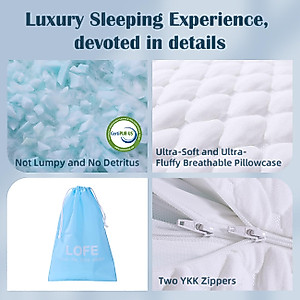 LOFE Side Sleeper Pillows for Adults - Adjustable 3 Compartments of Side Sleeper Pillow, Curved Side Sleeper Neck Pillow, CertiPUR-US Supportive Pillow for Side Sleepers, Queen Size Bed Pillows