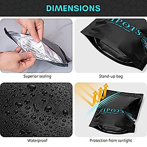 Zipots 25 Pieces Mylar Bags 1 Gallon Extra Thick 9.5 Mil - 10"x14" with Stand up Ziplock Pouches for Long Term Food Storage Bag with 40 pieces of Pink Stickers