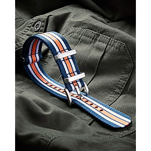 BINLUN Nylon Watch Band Thick G10 Premium Ballistic Nylon Multicolor Replacement Watch Straps with Stainless Steel Buckle for Men Women 18mm 20mm 22mm 24mm