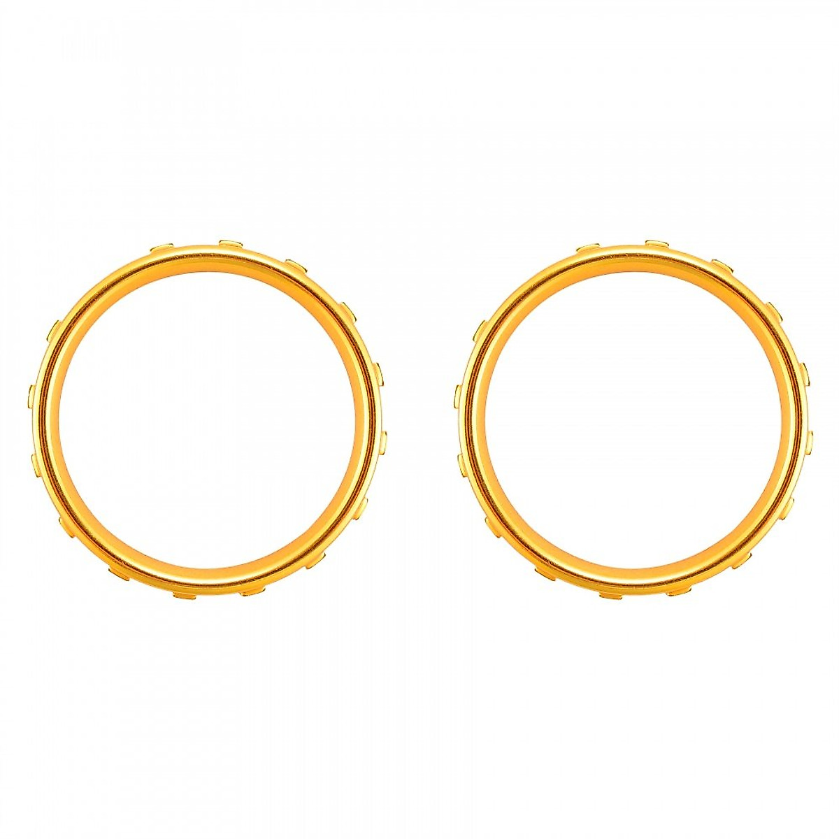 eXtremeRate Matte Chrome Gold Accent Rings Accessories for Xbox One Elite Controller, Replacement Parts Profile Switch Buttons for Xbox One Elite Controller (Model 1698) - Pack of 2
