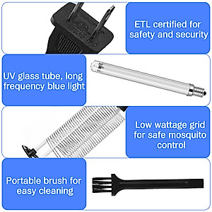 Kittmip 2 Pcs Bug Zapper Mosquito Zapper Fly Traps Indoor for Home Mosquito Repellent Outdoor Patio Insect Trap Killer for Kitchen Backyard Garden Camping Bedroom Office Fruit, Black