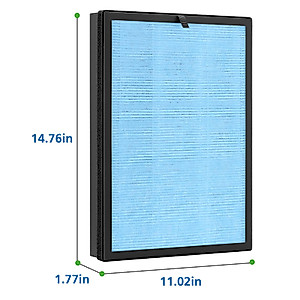 2 Pack AP1002 Replacement Filter AP1002-RF, Compatible with AIRTOK AP1002 Air Purifier, H13 True HEPA