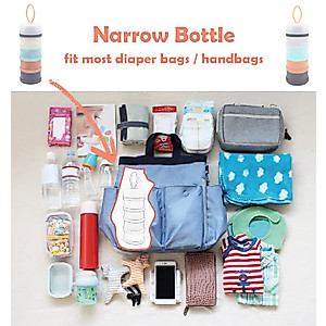 LADISO Baby Formula Dispenser, Formula Container, BPA Free, 4 Layers, Baby Feeding Travel Storage Container, Portable Milk Powder Dispenser Container, Non-Spill Stackable Baby Snack Storage Container