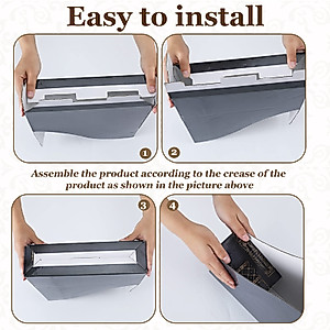 Geetery 6 Pcs File Magazine Organizer 3" x 11" x 12'' Decorative Classic Books Themed Magazine Holder Box Easy to Assemble Classic Books Magazine Rack File for Shelves Desk Home Classroom (Chic)