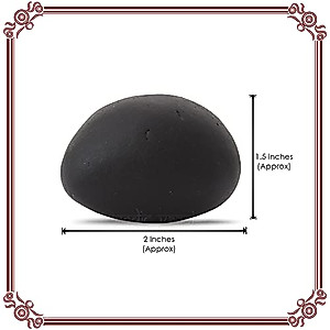 Vedic Vaani Natural Black Stone Tulsi Vivah Vishnu Shaligram Shila for Puja (Pack of 5)