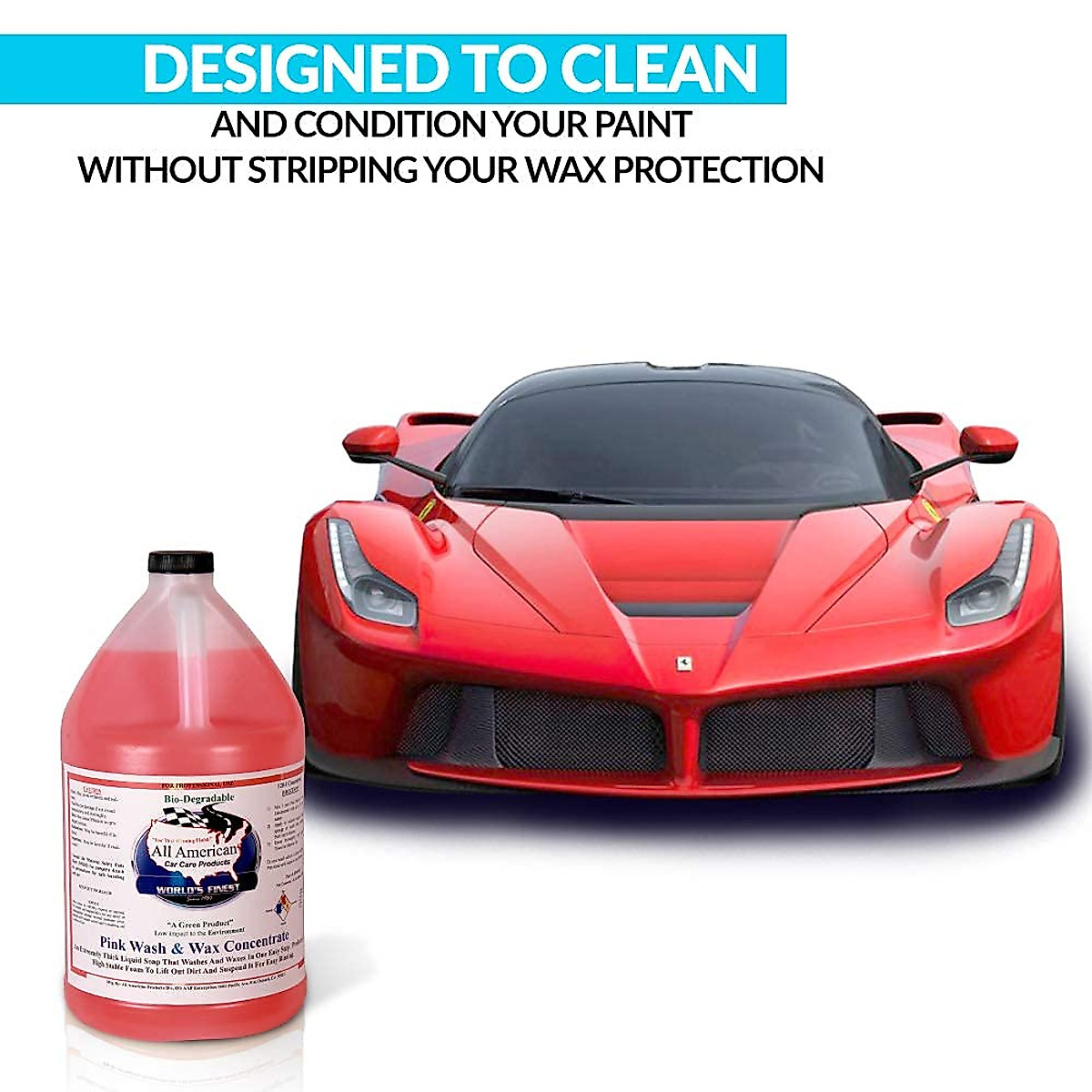 All American Car Care Products Pink Wash & Wax Concentrate (1 Gallon)