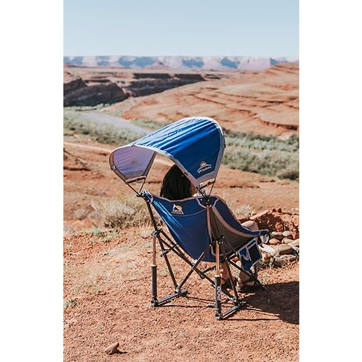 GCI Outdoor Pod Rocker Outdoor Rocking Chair with SunShade Canopy