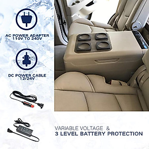 AC Adapter 110-240V with AC Power Cord Power Cable for Car Refrigerator Car Fridge Freezer Parts Compatible with Alpicool, Bodega, Euhomy, BougeRV, ARB, ICECO, Setpower, JoyTutus (AC Adapter Only)