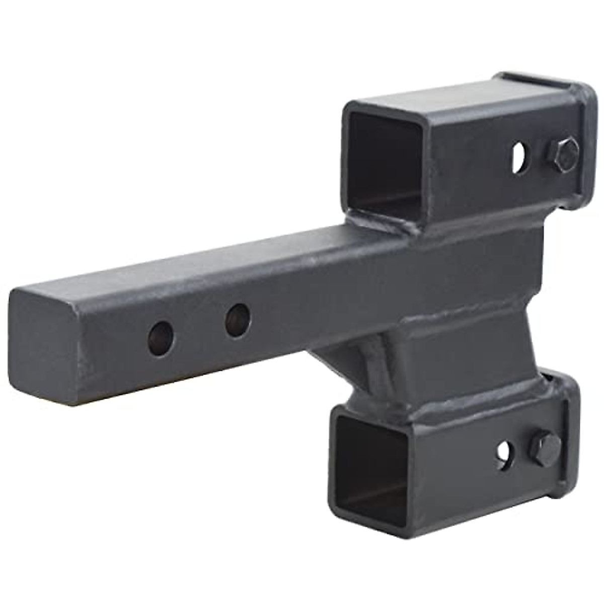 TOPTOW Trailer Dual Hitch Extender Adapter with 2 & 4-inch Riser/Drop, 2" Receiver, 2-inch Solid Shank, 10000lbs Capacity…