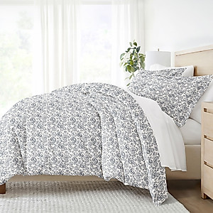 Linen Market Duvet Cover King Size (Navy) - Experience Hotel-Like Comfort with Unparalleled Softness, Exquisite Prints & Solid Colors for a Dreamy Bedroom – King Duvet Cover Set with 2 Pillow Shams