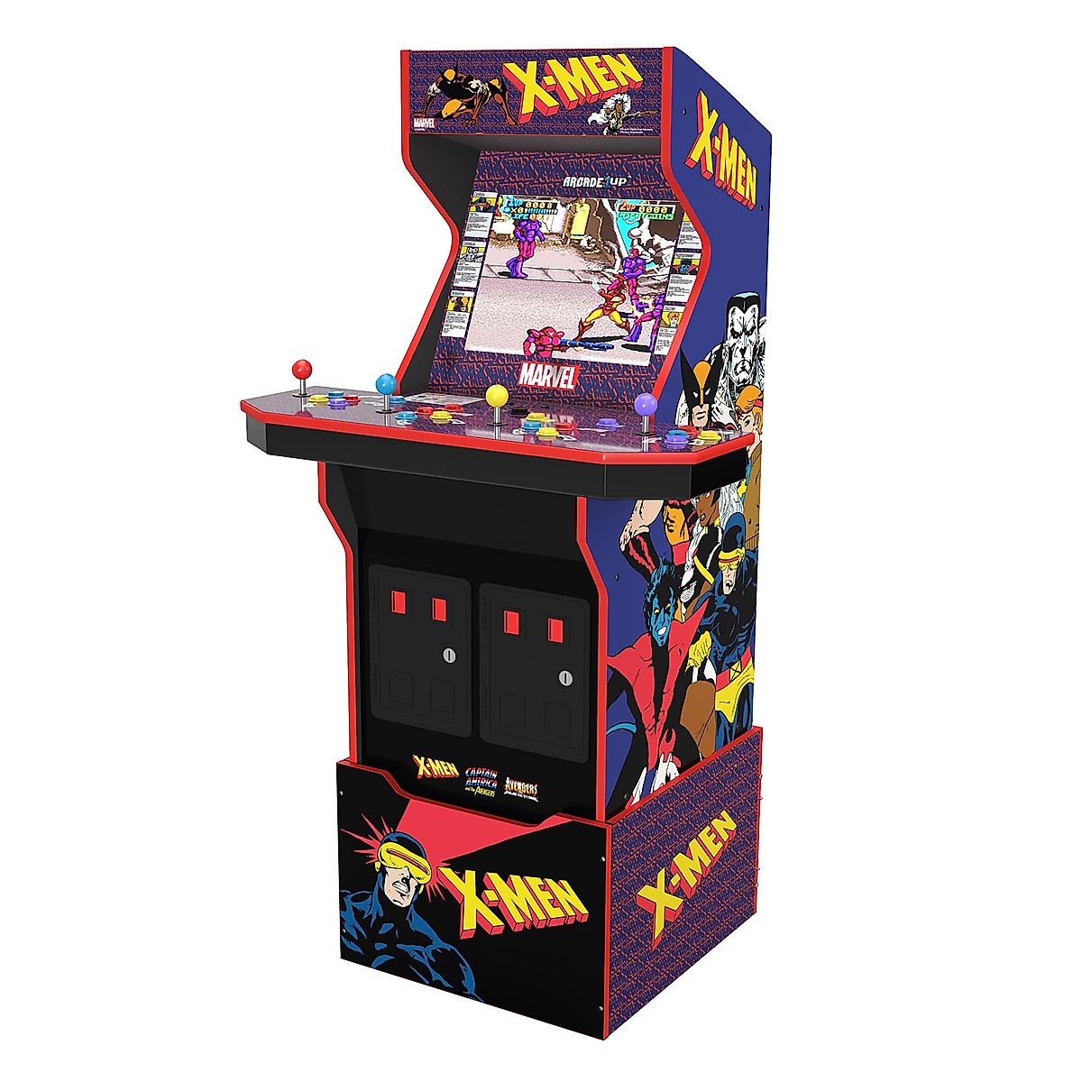 Arcade 1Up Arcade1Up X-Men 4 Player Arcade Machine (with Riser & Stool) - Electronic Games