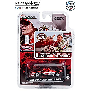 Greenlight 11544 2022 NTT IndyCar Series -#8 Marcus Ericsson, Chip Ganassi Racing/Huski Chocolate / 2022 Indy 500 Champion 1:64 Scale