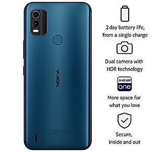 Nokia C21 Plus | Android 11 (Go Edition) | Unlocked Smartphone | 2-Day Battery | Dual SIM | 2/64GB | 6.52-Inch Screen | Cyan