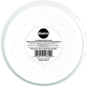 Miracle-Gro SMGCVSD12 12" Deep Plastic Saucer, Clear