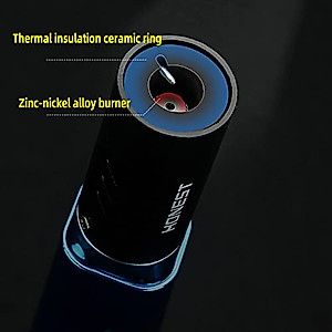 REDBANK Torch Lighter， Butane Lighters，Refillable Torch Lighter，Windproof Butane Refillable Gas Long Lighter (Butane Gas Not Included) (RED-Long)