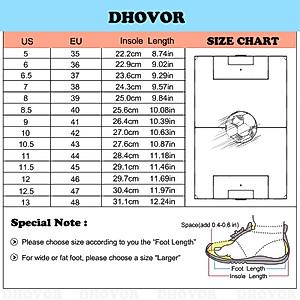 DHOVOR Womens Soccer Cleats Youth High-Top Football Cleats Anti-Slip Athletics Football Trainers Girls Indoor Soccer Shoes