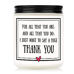 Afterprints Scented Candle - Thank You Gifts for Women, Friends, Sisters, Mom, Coworkers, Boss, Teacher Appreciation Gifts, Unique Soy Wax Candle Present