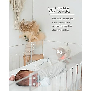 Sweet Dreamers, Ewan Deluxe with Shush, Beige | Baby & Toddler White Noise Sound Machine | Cry Activated Sensor & Nightlight | 5 Soothing Pink Noise Sounds | Auto-Off Timer | Lightweight & Portable