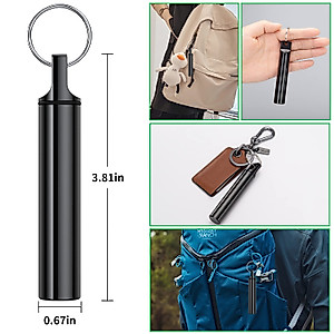 Metal Portable Toothpick Holder Box 3 Pieces ,Pocket Waterproof Case Toothpicks Container with Keychain for Outdoor Picnic and Camping travel purse Ear Wax Removal Tool Case Needle Holder cotton swab