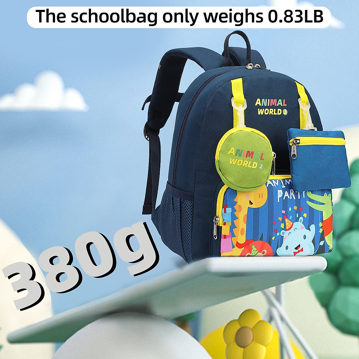 willikiva Cute Dinosaur Kids backpack for Girls Boys Preschool kids 3-5 Toddler(Giraffe)