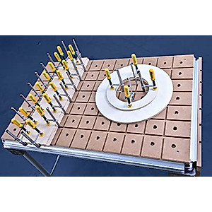 MICROJIG Matchfit DVC-538K2 Dovetail Clamps With Soft-Grip Handle, Yellow