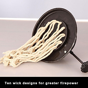 Portable Kerosene Stove - 8 Wicks Round Camping Picnic Burner - Backpacking Oil Stoves, Indoor Kerosene Stove Portable For Backpacking, Outdoor Ghores