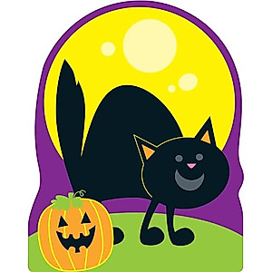 Carson Dellosa 46pc Mini Halloween Bulletin Board Decorations, Halloween Cat, Halloween Ghost, Pumpkin Cutouts & More Halloween Cutouts for Cork Board, Bulletin Board, Halloween Party, Classroom Decor