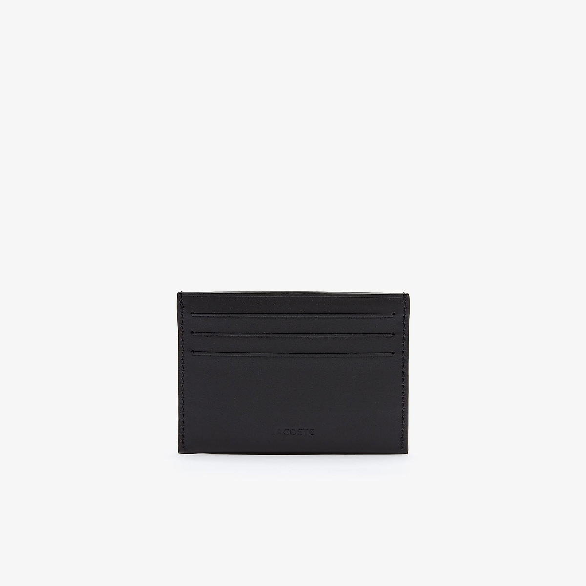 Lacoste NH1346FG Mens Leather Fitzgerald Credit Card Holder Wallet,Compact, Black, One Size