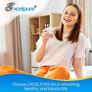 EXCELPURE DA29-00003G Replacement for Samsung HAFCU1,RSG257AARS,DA29-00003F, RF267AERS, HDX FMS-1, RF26XAERS, RF267ABRS, RFG237AARS, RFG238AARS, HAFIN2/EXP, RF263AEBP, Refrigerator Water Filter,4PACK