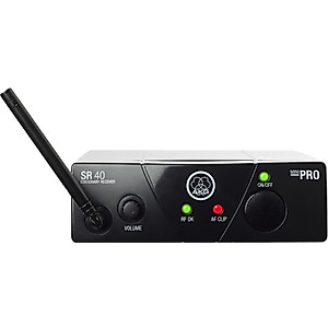 AKG Pro Audio WMS40MINI Vocal Set Band US25C Wireless Microphone System, with SR40 Receiver and PT40 Mini Pocket Transmitter, Black
