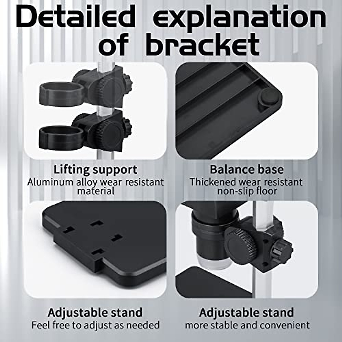 LCD Digital Microscope, 5.5inch 10MP USB 1080P 1000X Magnification Zoom Coin Microscope for Adults, Computer Stereo Microscope, 8 LED Lights, Battery 3000mAh, Stand