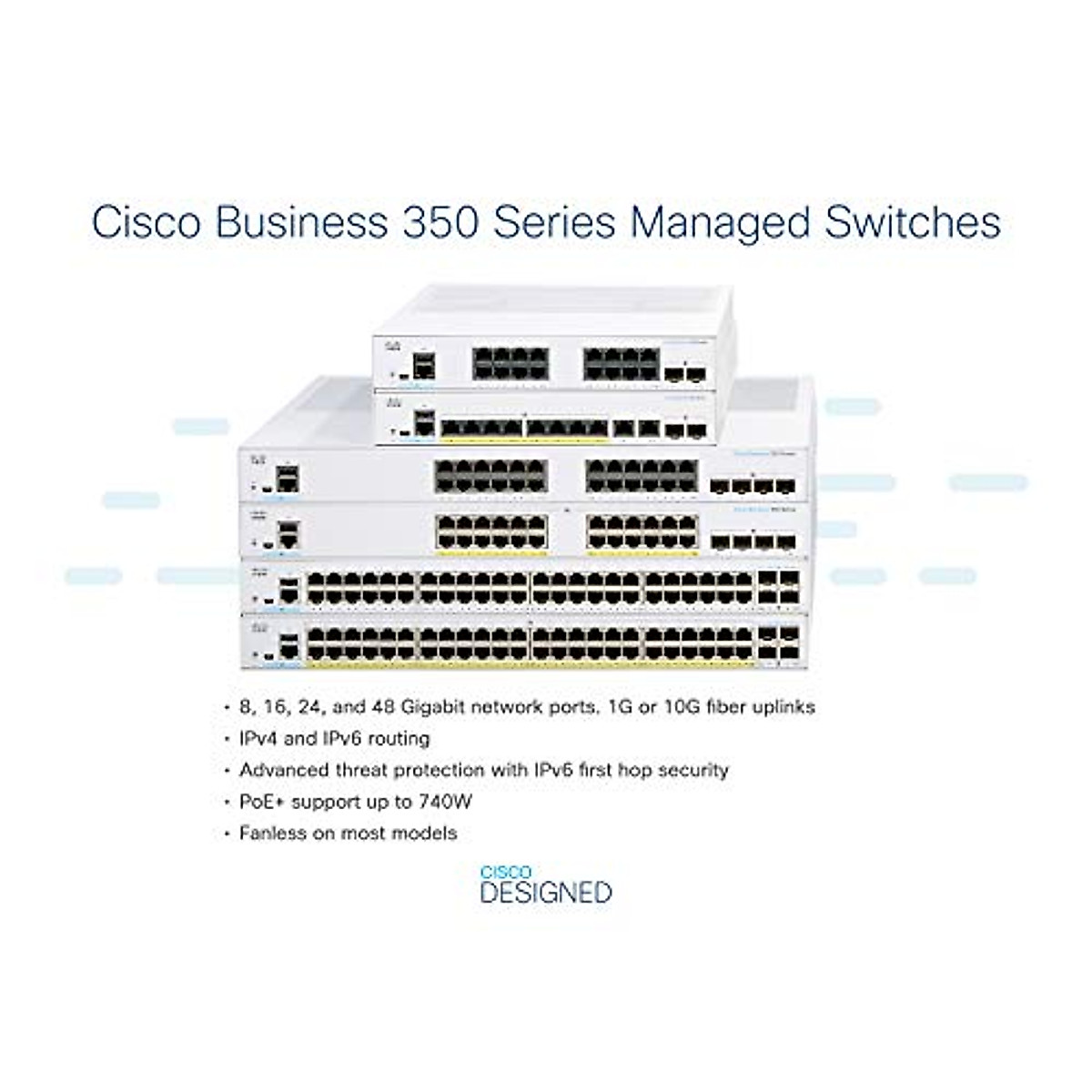 Cisco Business CBS350-24P-4X Managed Switch | 24 Port GE | PoE | 4x10G SFP+ | Limited Lifetime Protection (CBS350-24P-4X)