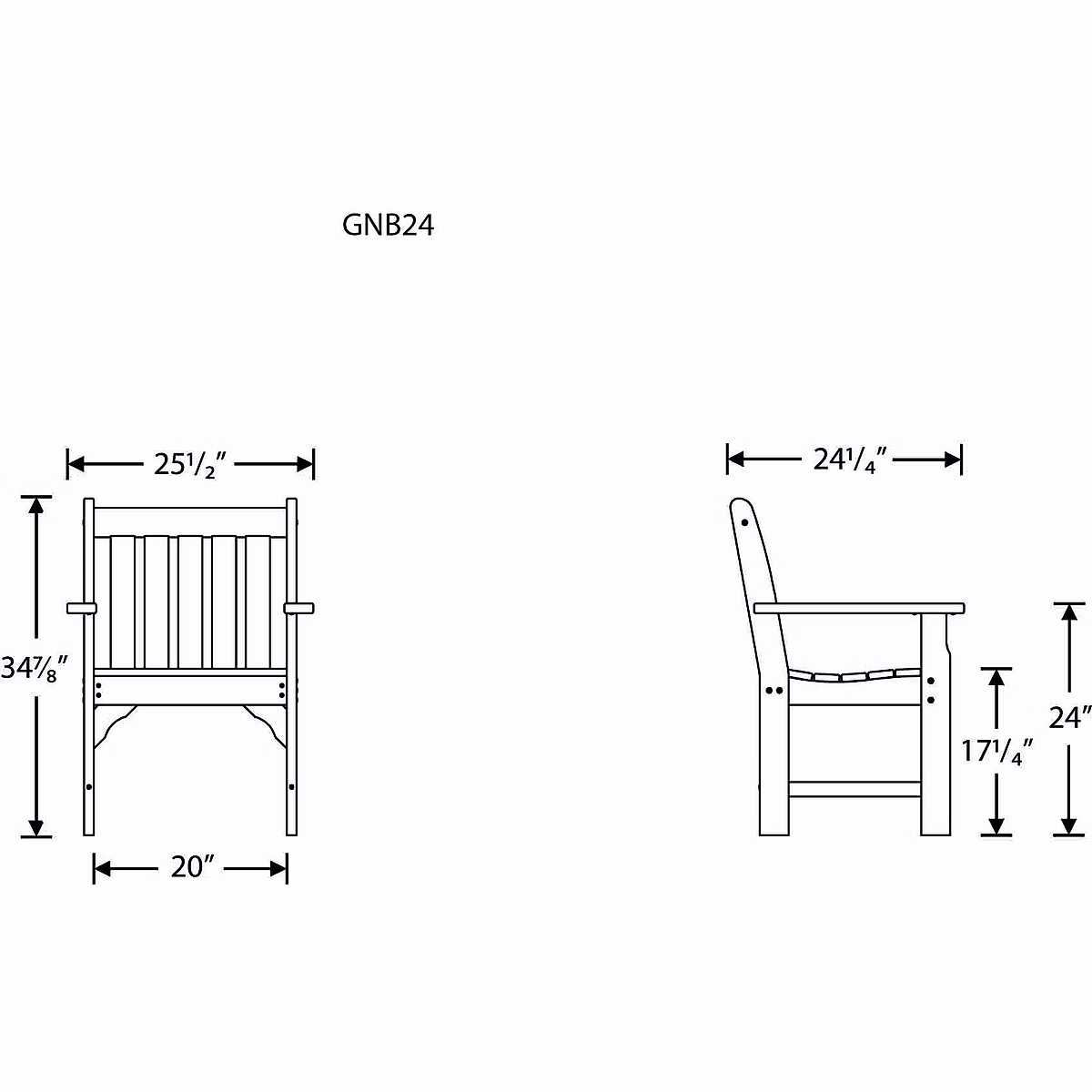 POLYWOOD Vineyard Arm Chair, Green