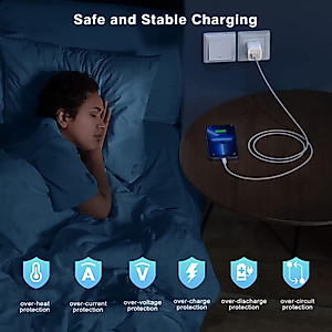 iPhone Charger,[MFi Certified] 2Pack 6FT Lightning Cable Data Sync Charging Cords With 2Pack USB Wall Charger Travel Plug Adapter Compatible with iPhone 14/13/12/11/Mini/XS/Max/XR/X/8/7/SE