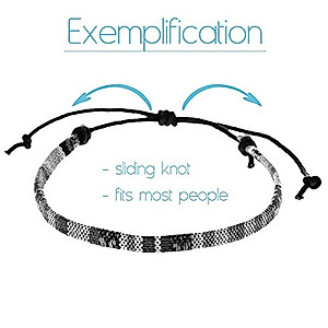 Boho Surfer Bracelet Women & Men - Braided Summer Beach Bracelet - Handmade Festival Accessories - Thin Friendship Bracelets - 100% Waterproof & Adjustable - Ethnic Hippie Style Jewelry (Blue-White)