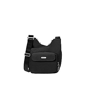 Baggallini Criss Cross Travel Crossbody Bag, Black, One Size