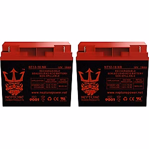 Neptune Power Products Replacement for CruzIn Cooler 500 Watt 12V 18Ah SLA Electric Scooters Battery - 2 Pack