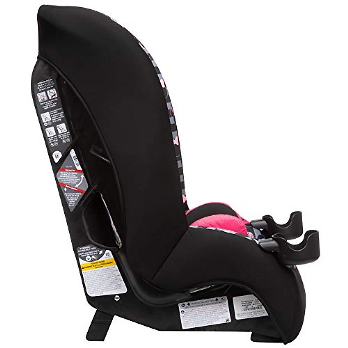 Disney Baby Jive 2 in 1 Convertible Car Seat,Rear-Facing 5-40 pounds and Forward-Facing 22-65 pounds, Minnie Stripes