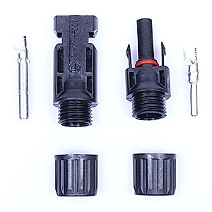 Sun YOBA 5 Pairs of Male/Female Solar Panel Double Seal Cable Connectors IP67 Waterproof Connector