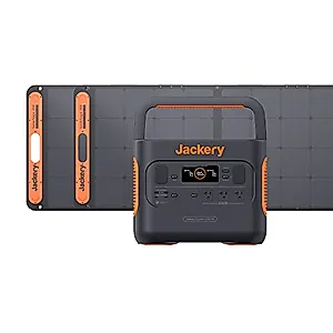 Jackery Solar Generator 2000 PRO 2160Wh Capacity with 2X SolarSaga 200W, 3 x 2200W AC Outlets, Fast Charging, Ideal for Home Backup, Emergency, RV Outdoor Off-Grid Camping